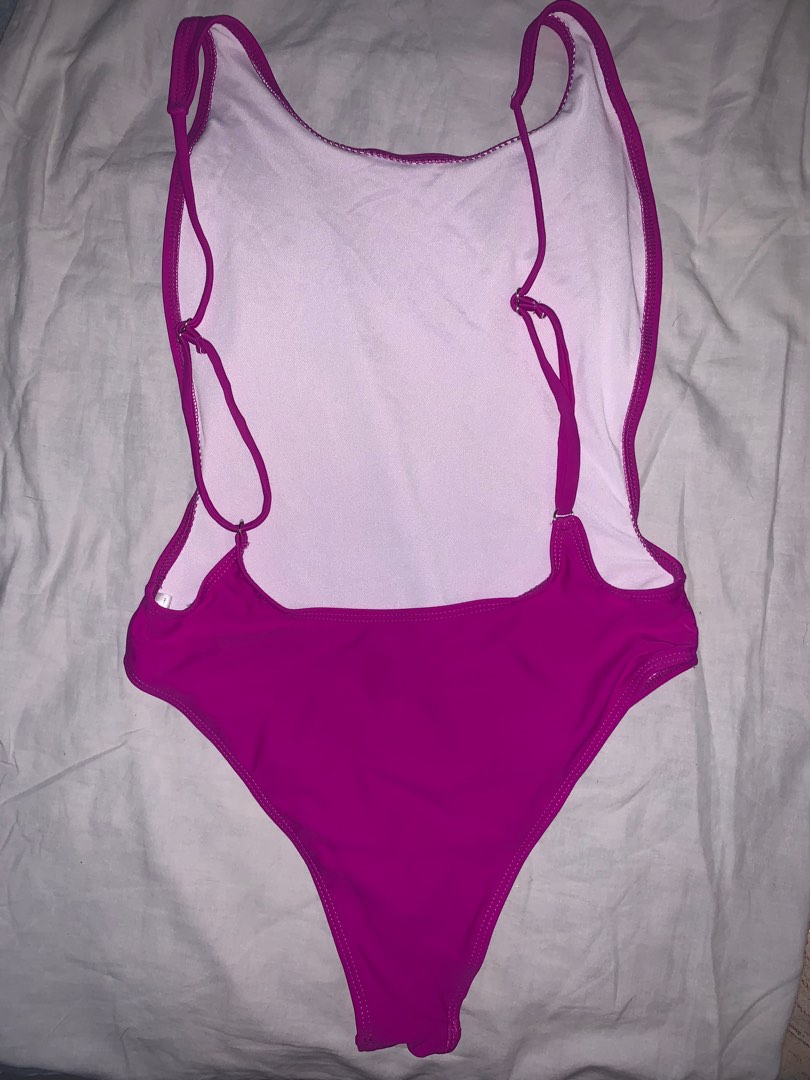 Magenta Open side One piece, Women's Fashion, Swimwear, Bikinis ...
