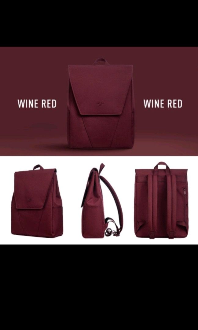 MaH Backpack in Wine Red, Women's Fashion, Bags & Wallets, Backpacks on ...