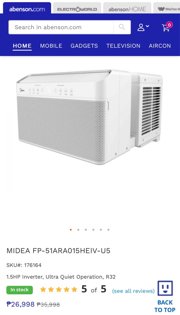 Midea 1.5hp Utype Inverter Aircon, TV & Home Appliances, Air ...