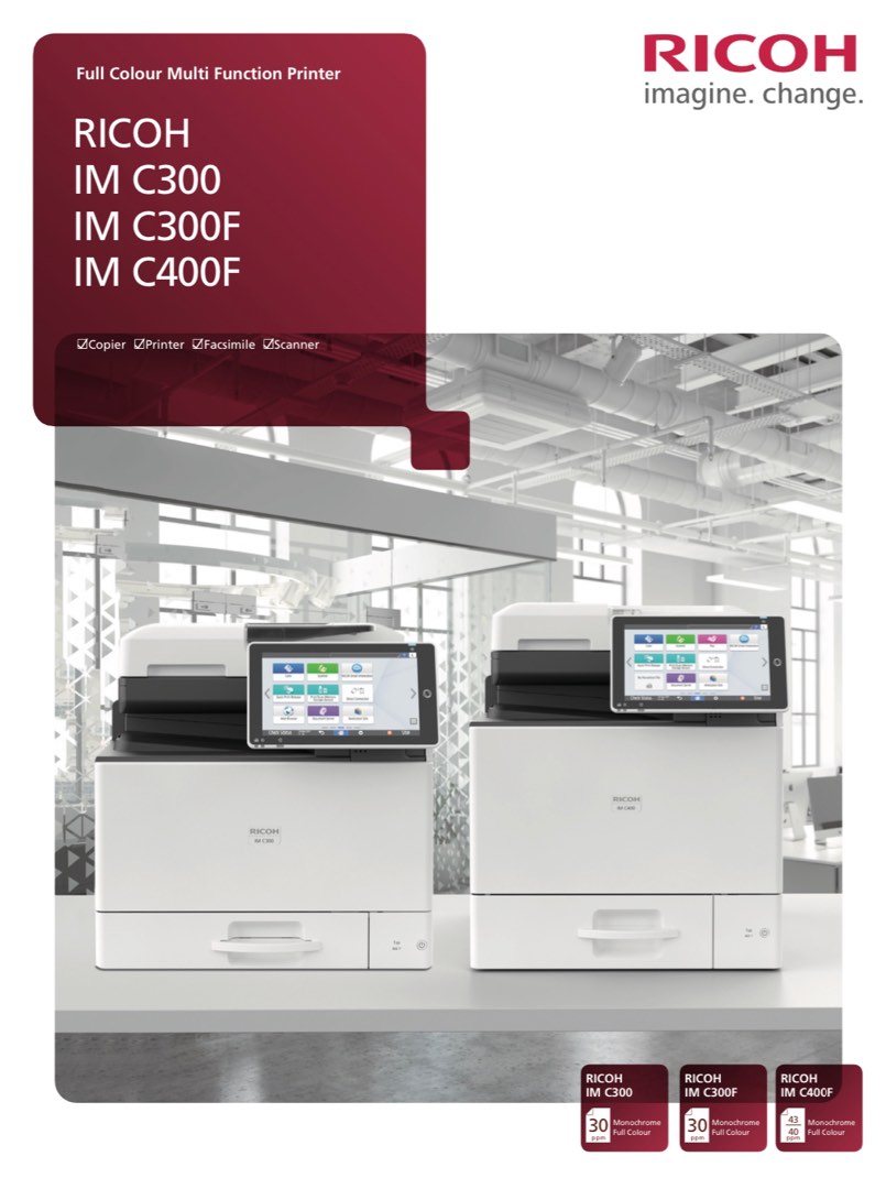 Mini-Copier, Table Desktop Color Printer A3/A4 Ricoh IMC400F, Computers & Tech, Printers ...