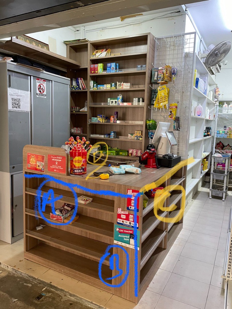 Minimart Cashier Counter For Sale, Furniture & Home Living, Furniture ...