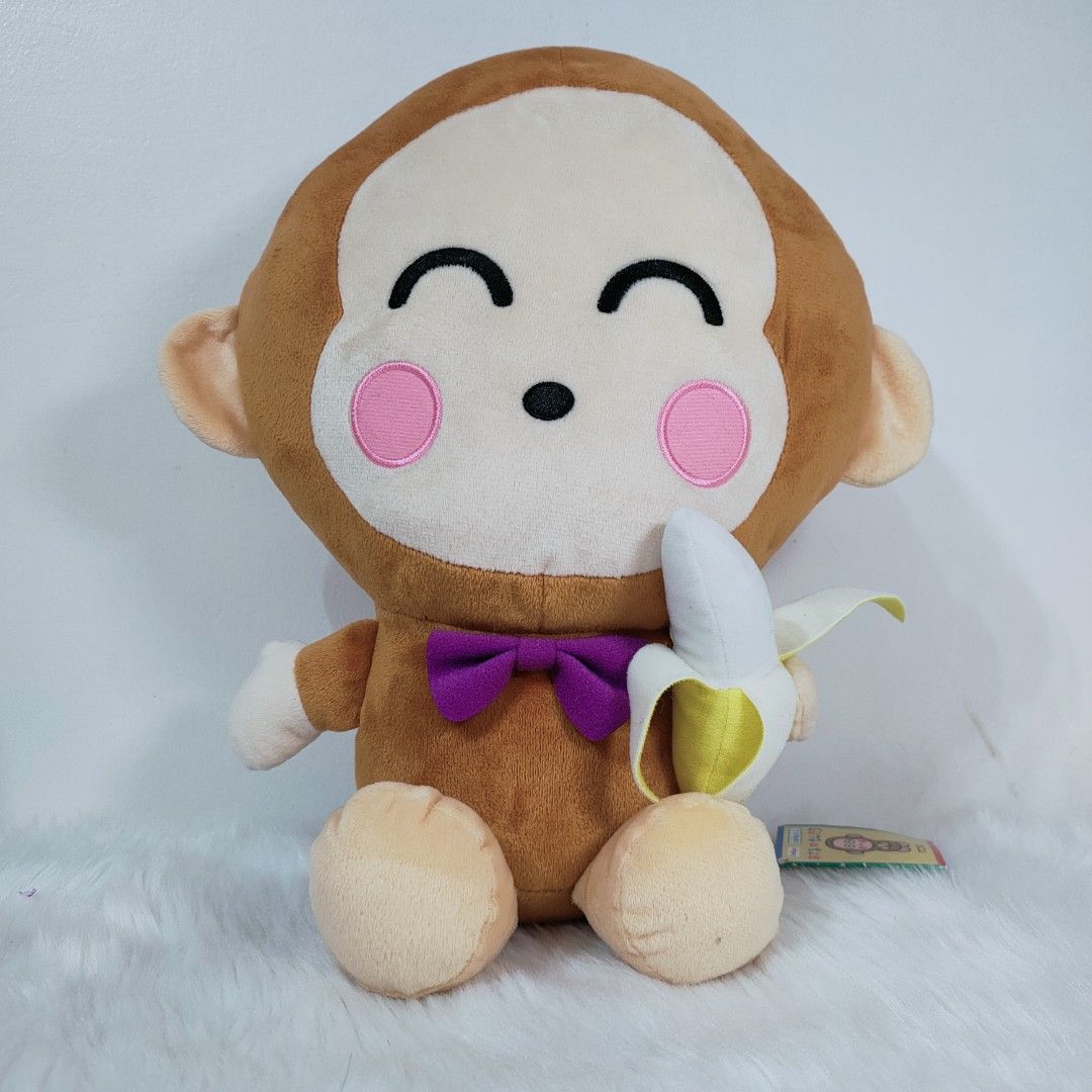 Monkichi with Banana Plushie, Hobbies & Toys, Toys & Games on Carousell
