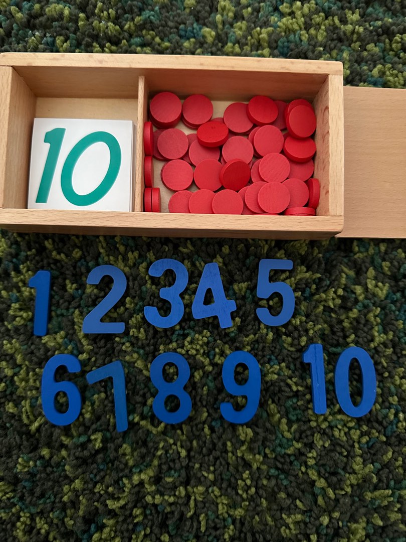 Montessori Number Cards and Counters, Hobbies & Toys, Toys & Games on ...