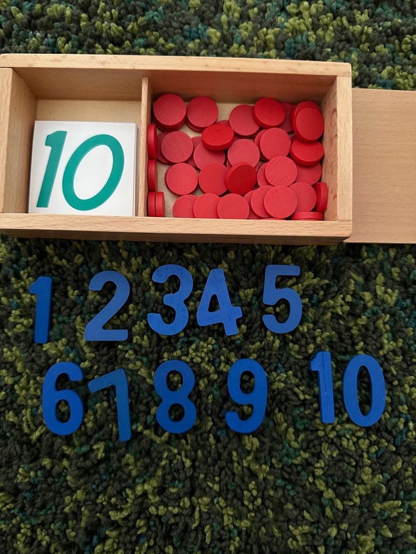 Montessori Number Cards and Counters, Hobbies & Toys, Toys & Games on ...