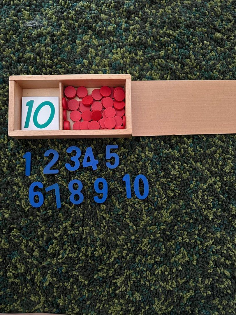 Montessori Number Cards and Counters, Hobbies & Toys, Toys & Games on ...
