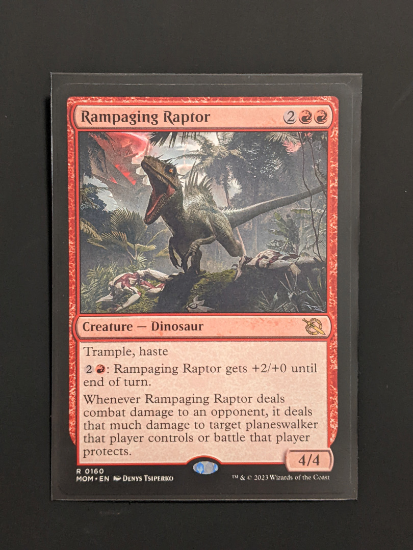 MTG, Magic the Gathering: Rampaging Raptor, Hobbies & Toys, Toys ...
