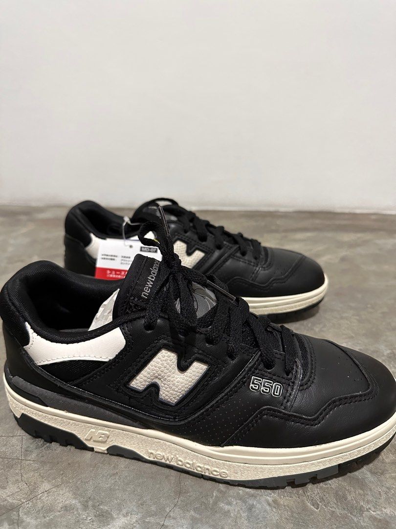 New Balance 550 Panda Black with Sea Salt, Women's Fashion, Footwear ...