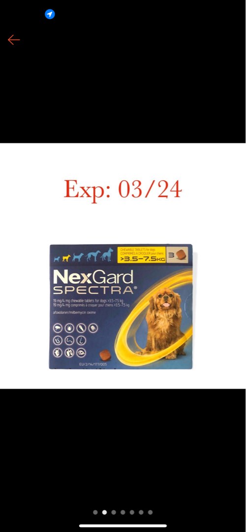 Nexguard spectra 3.5kg - 7.5kg, Pet Supplies, Health & Grooming on ...