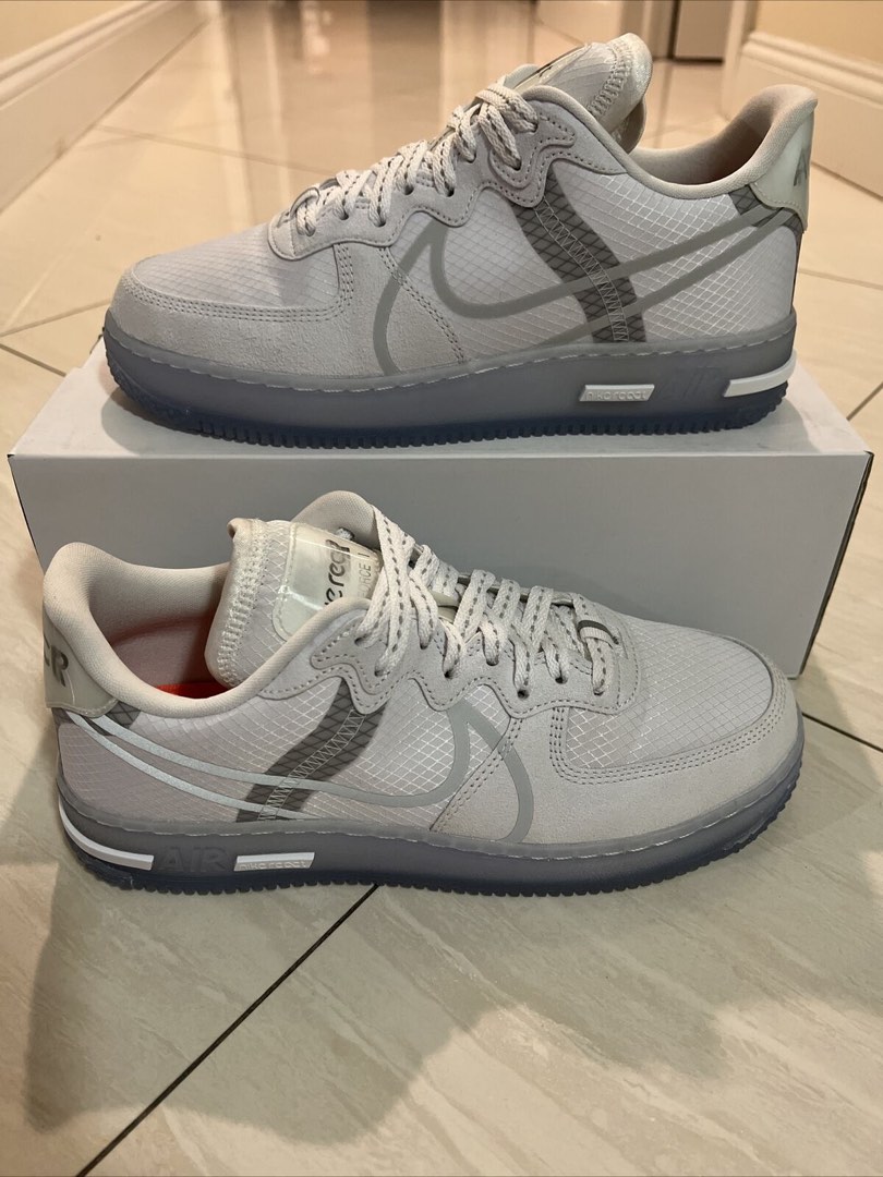nike air force 1 low react qs light bone, 男裝, 鞋, 波鞋 - Carousell