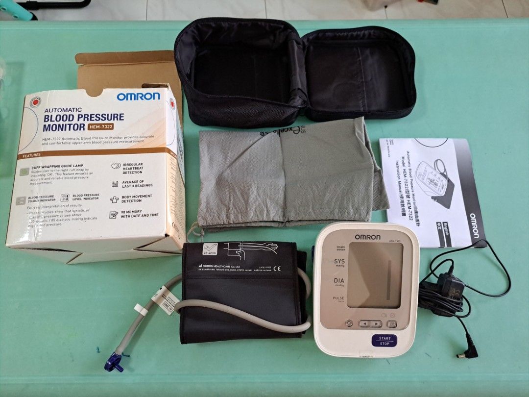 Omron Blood Pressure Monitor HEM-7322, Health & Nutrition, Health ...