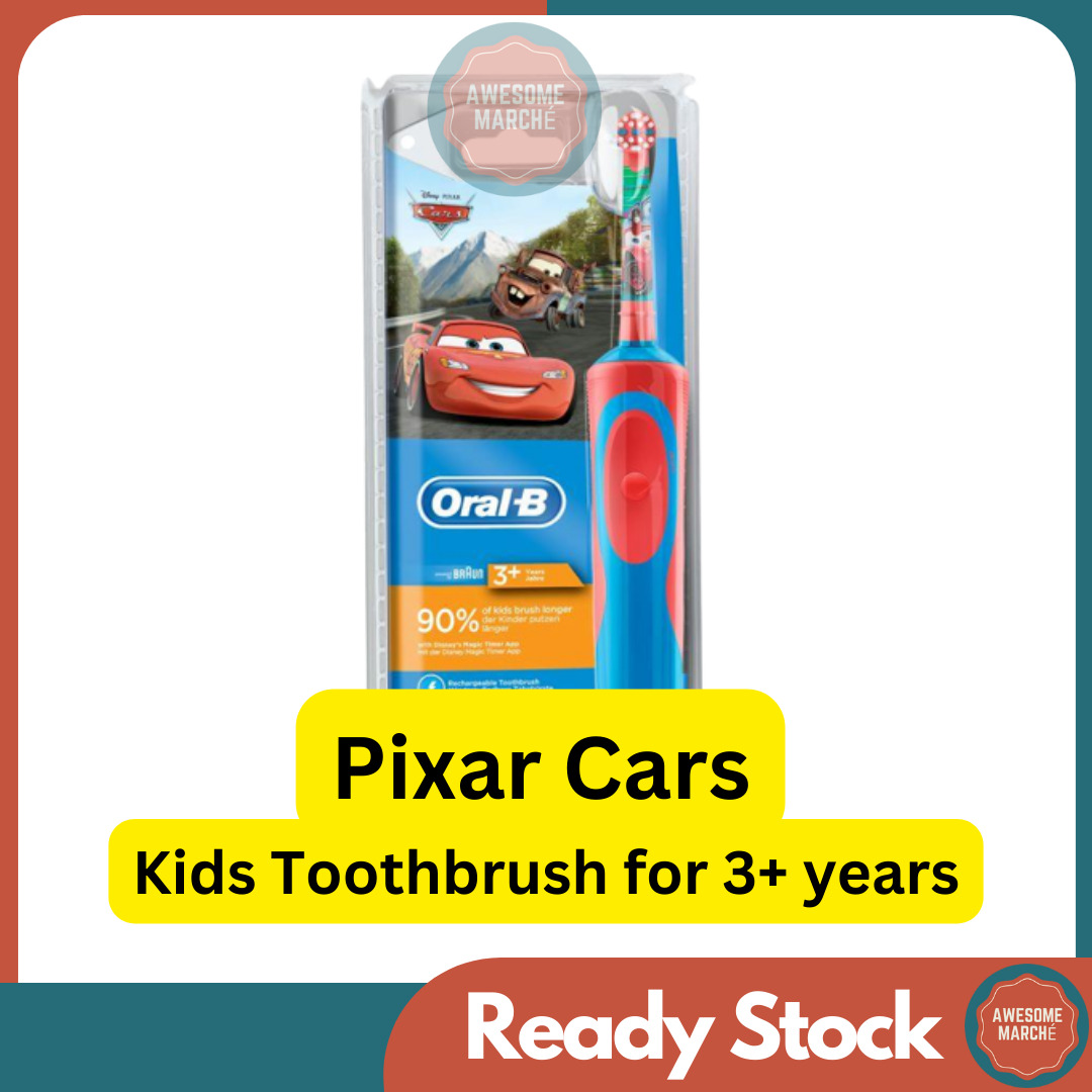 Oral-B Rechargeable Kids 3+ Powered Toothbrush Pixar Cars Toothbrush 90 ...