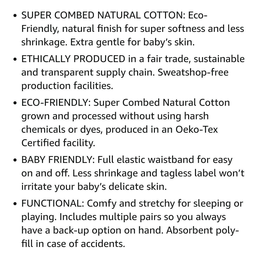 Organic cotton training pants (2T), Babies & Kids, Bathing & Changing ...