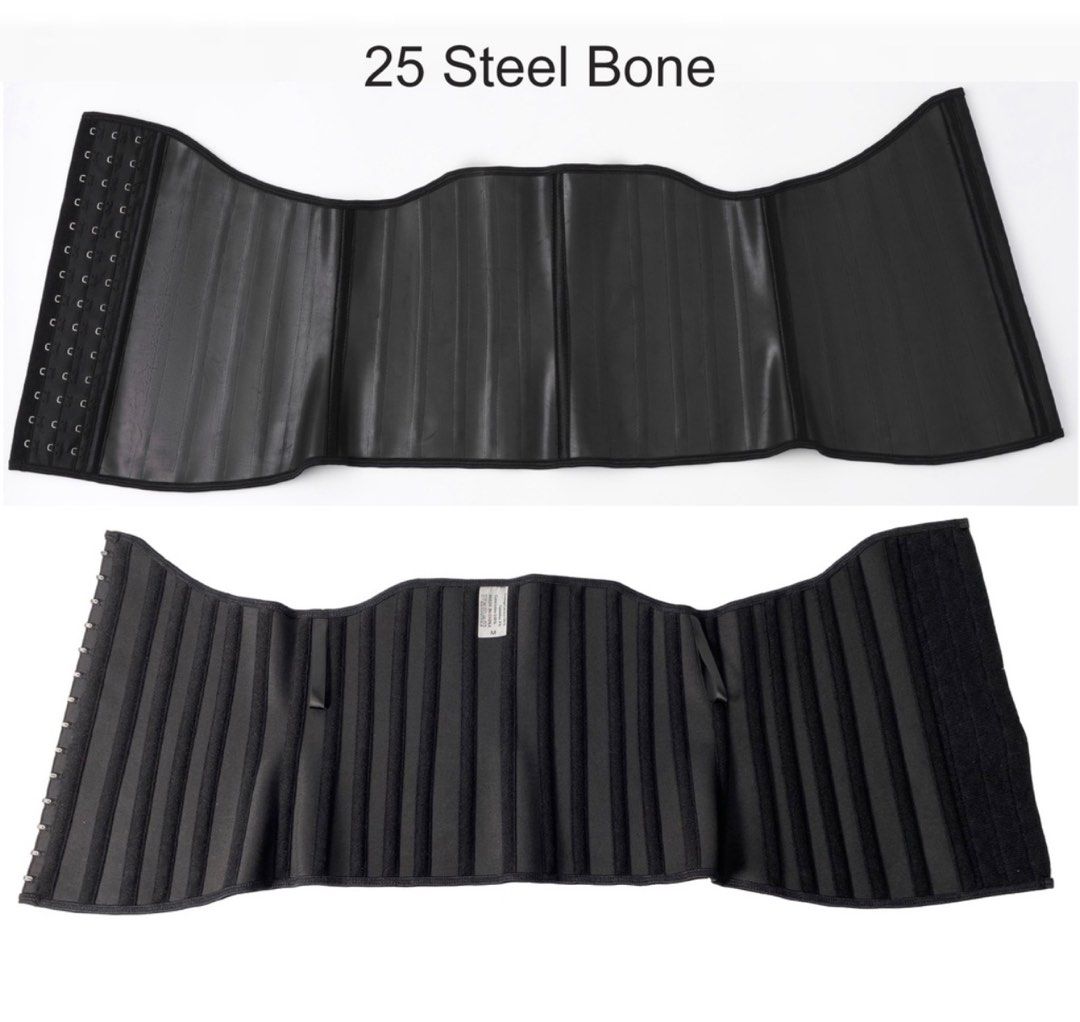 Original 25 Steel Bone Latex Corset Waist Trainer With Extender ...