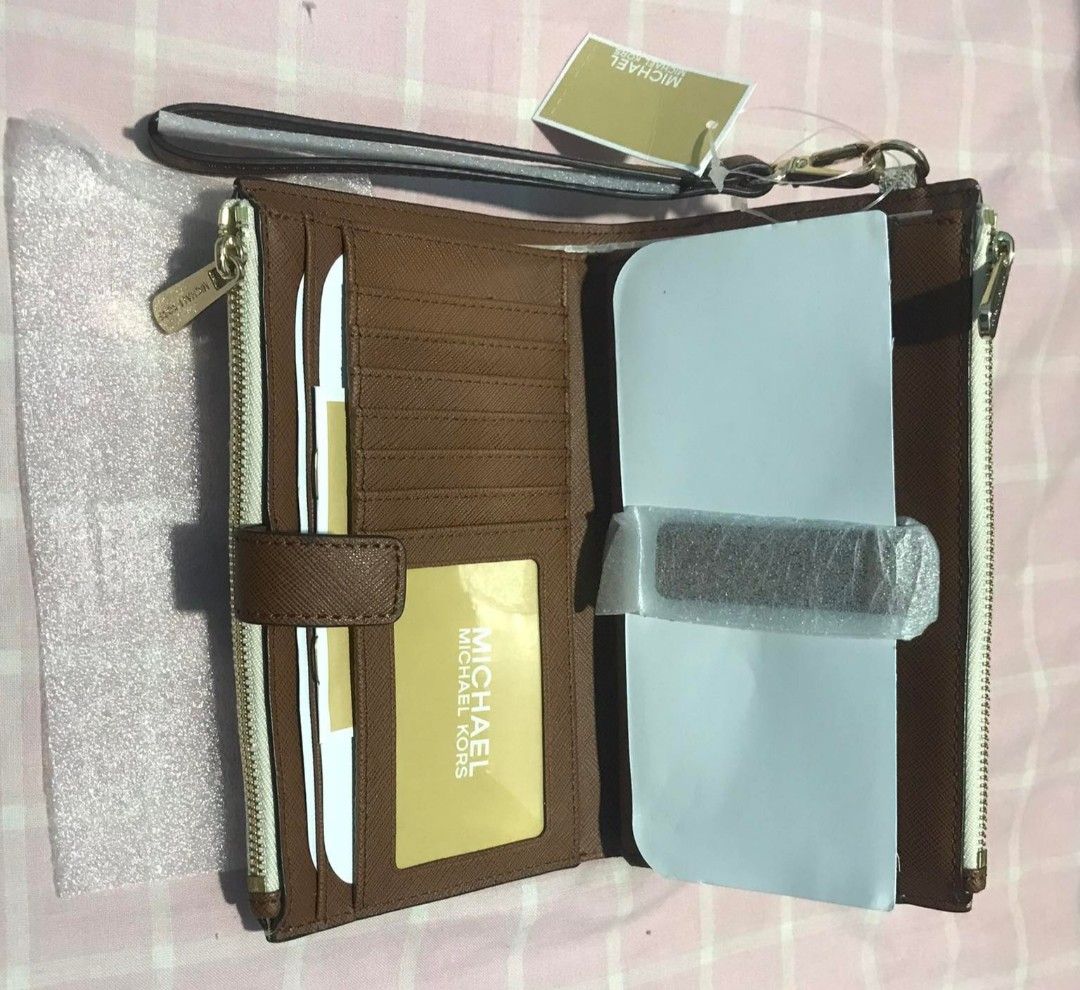 Original Brand New MK Double Zip Wallet, Women's Fashion, Bags ...