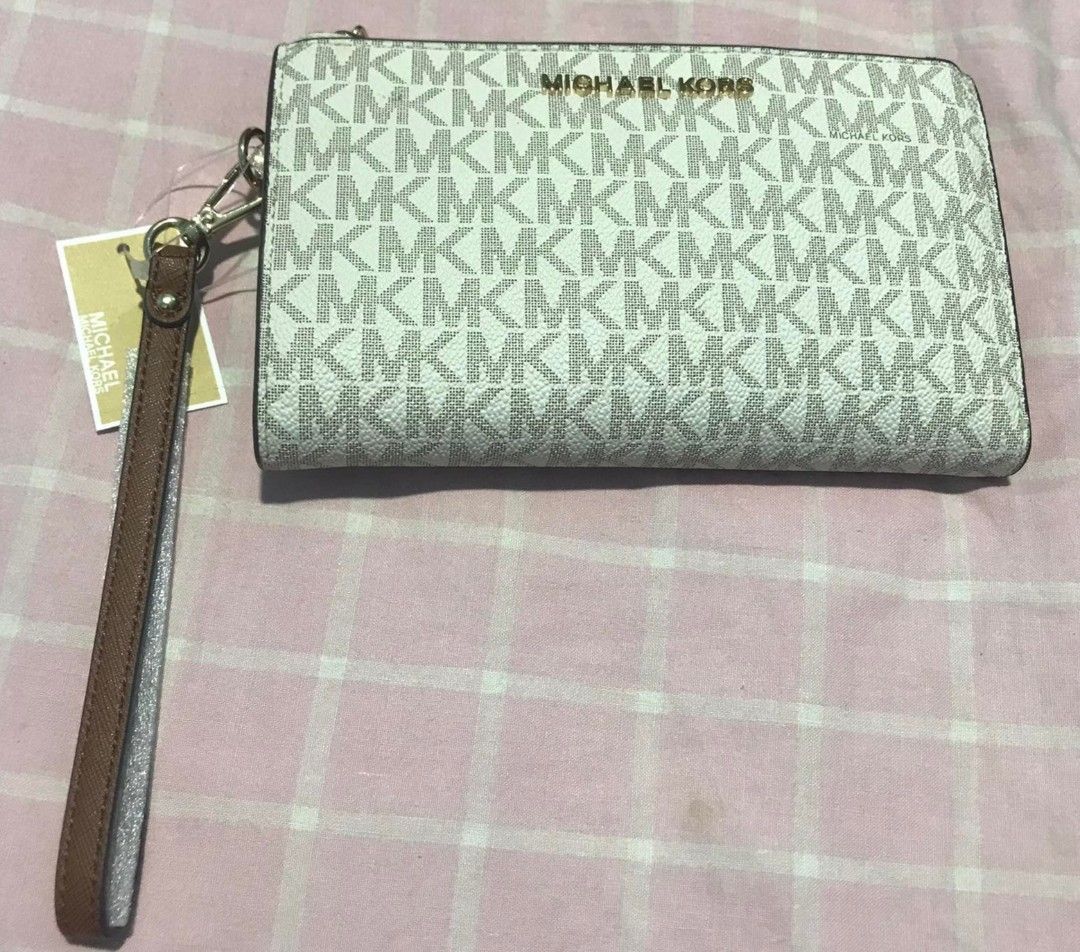 Original Brand New MK Double Zip Wallet, Women's Fashion, Bags ...