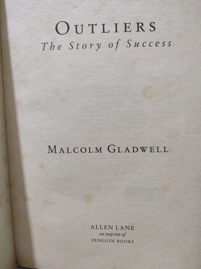 OUTLIERS by MALCOLM GLADWELL, Hobbies & Toys, Books & Magazines ...