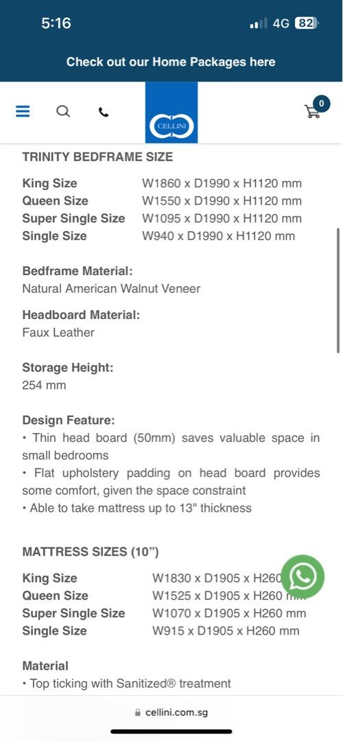 Perfect Condition Cellini KING size storage bed frame and mattress ...