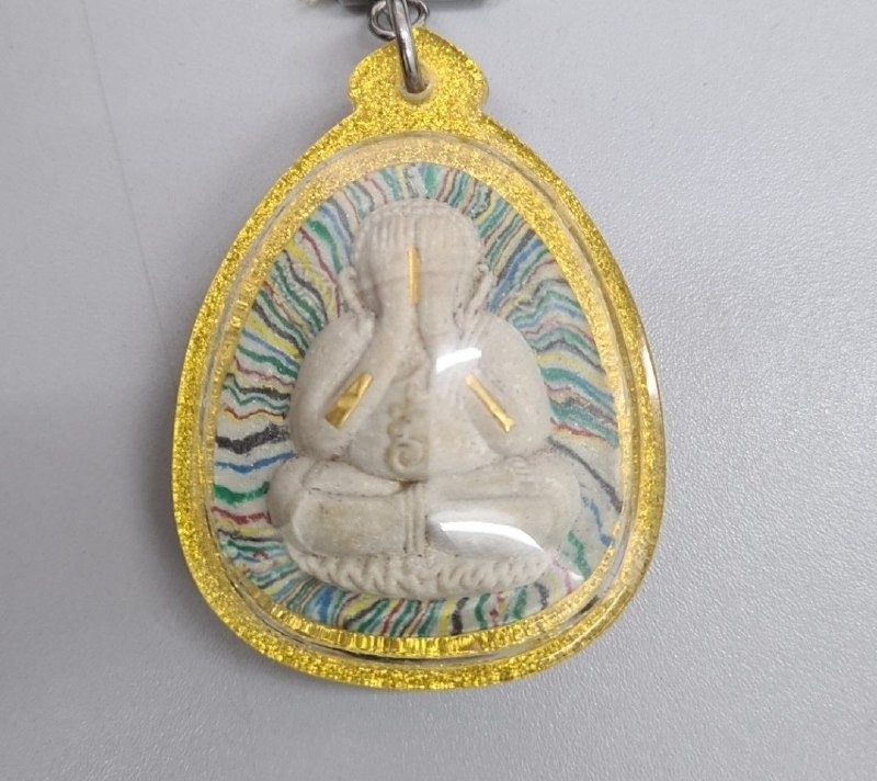 Thai Phra Pitda Amulet with gold frame talisman bring health and wealth ...
