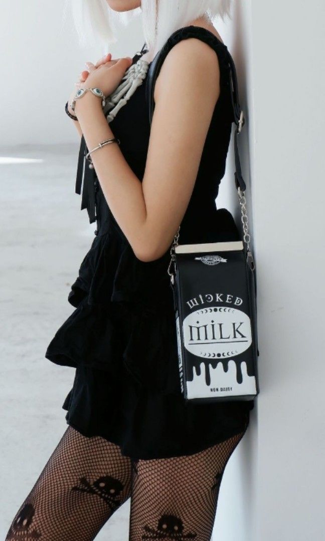 (PO) Goth wicked milk shoulder bag, Women's Fashion, Bags & Wallets ...