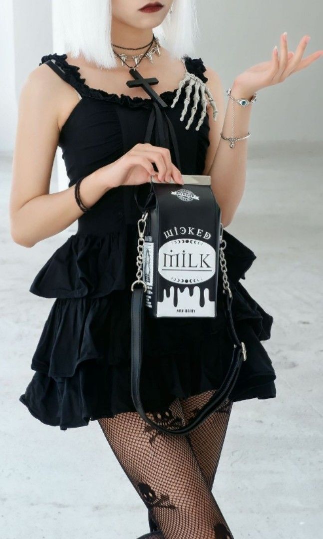 (PO) Goth wicked milk shoulder bag, Women's Fashion, Bags & Wallets ...