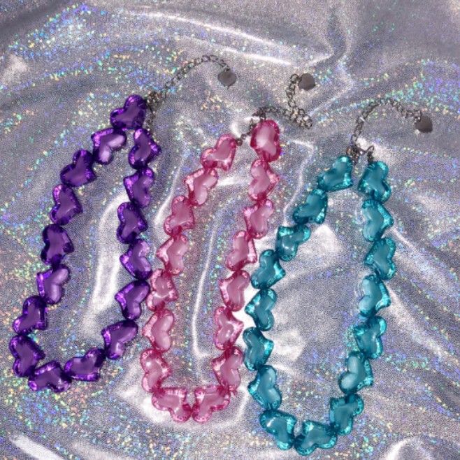(PO) Retro Y2k/Alt heart choker, Women's Fashion, Jewelry & Organisers ...