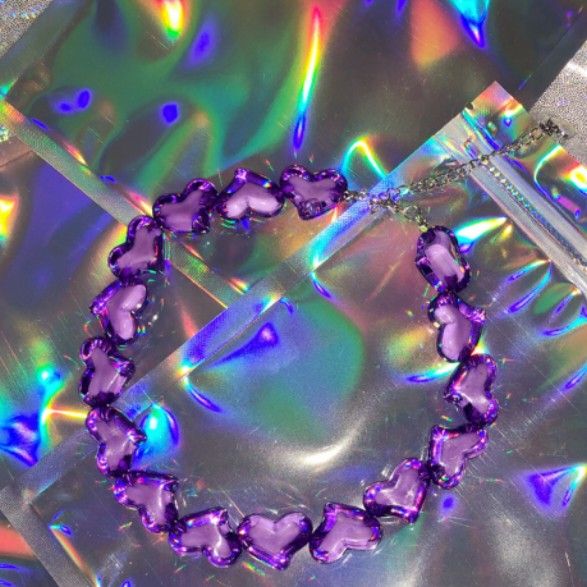 (PO) Retro Y2k/Alt heart choker, Women's Fashion, Jewelry & Organisers ...