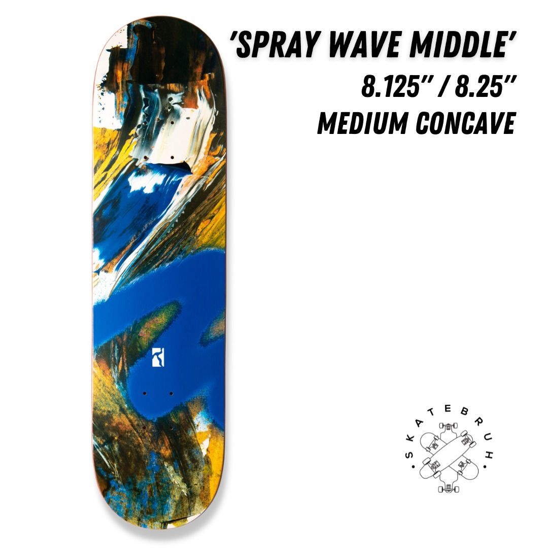 Poetic collective Spray wave trio skateboard deck, Sports Equipment ...