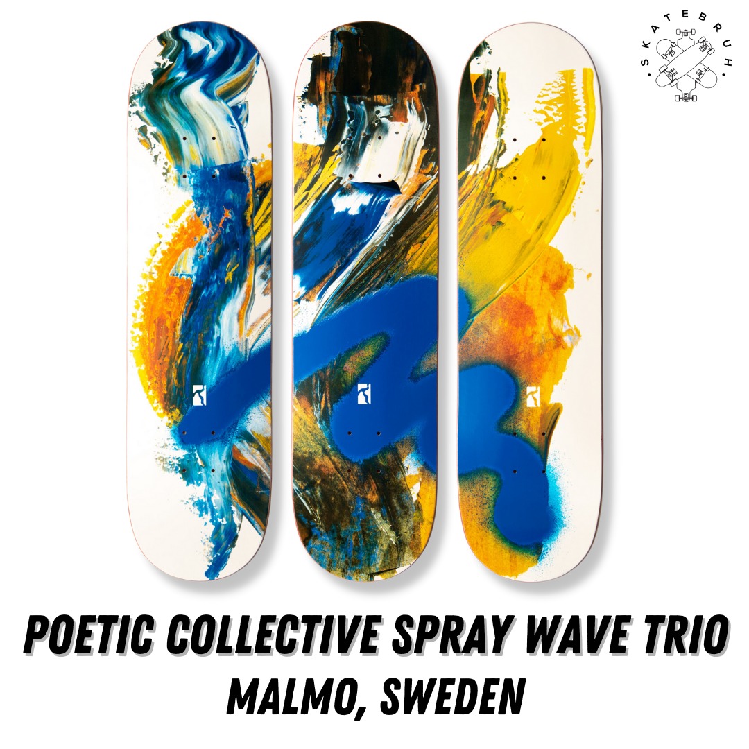 Poetic collective Spray wave trio skateboard deck, Sports Equipment ...