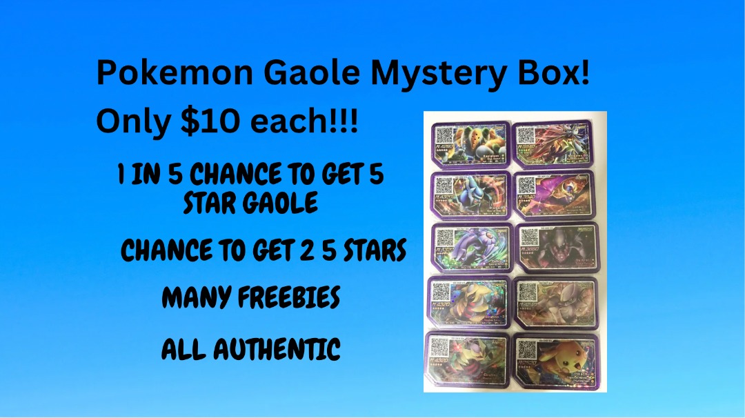 POKEMON GAOLE [MYSTERY BOX], Hobbies & Toys, Toys & Games on Carousell