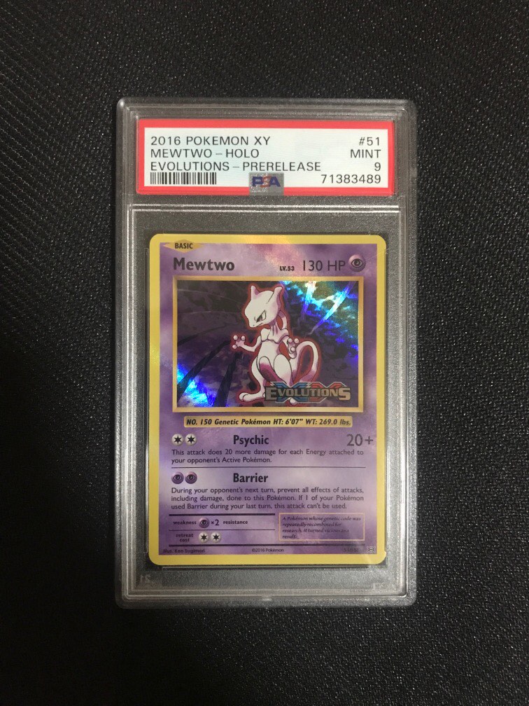 Pokemon Mewtwo Holo #51 XY Evolutions Prerelease PSA 9, Hobbies & Toys ...