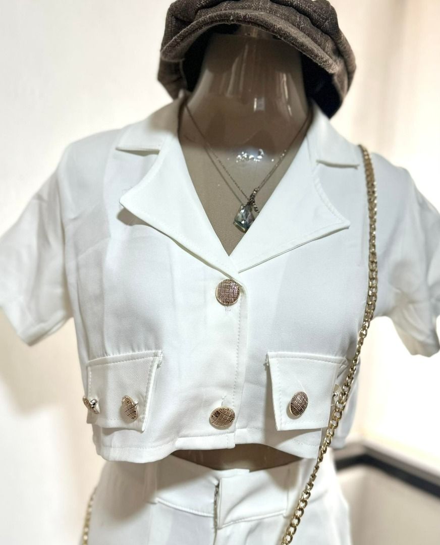 PREMIUM BKK Bangkok semi formal blazer crop top elegant classy trouser ...
