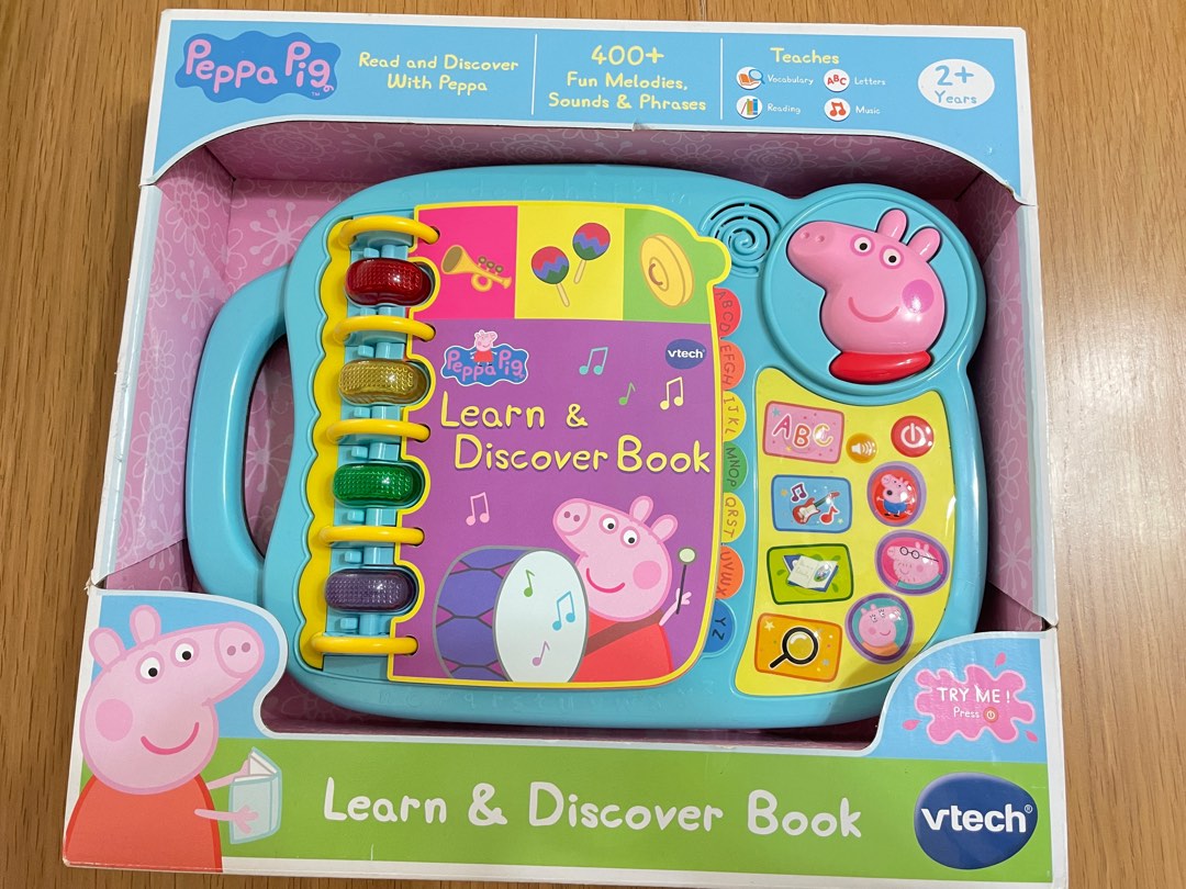 Vtech Peppa Pig learn and discover book, Babies & Kids, Infant Playtime ...