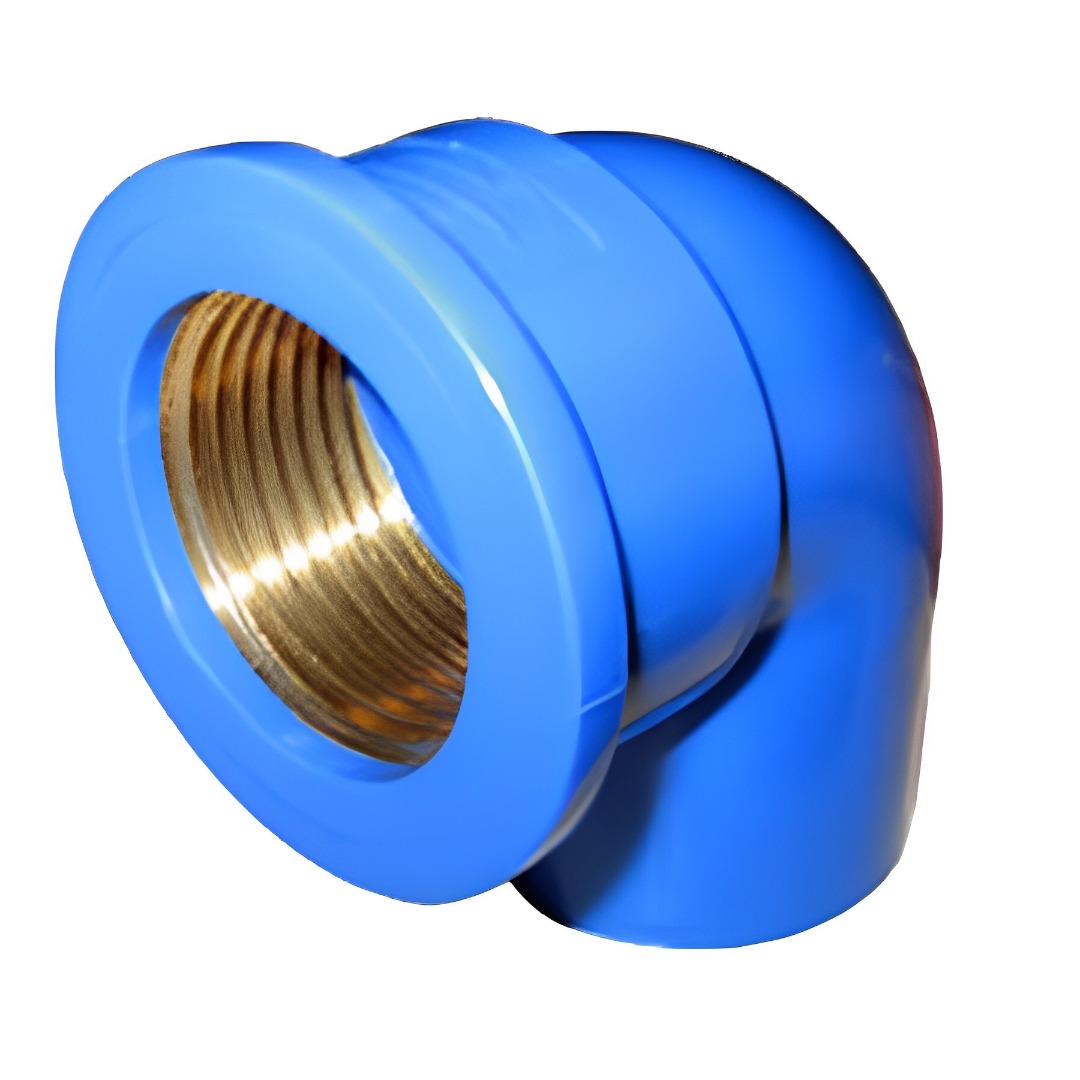 pvc elbow 90° with brass threaded, fittings, coupling, pipings ...