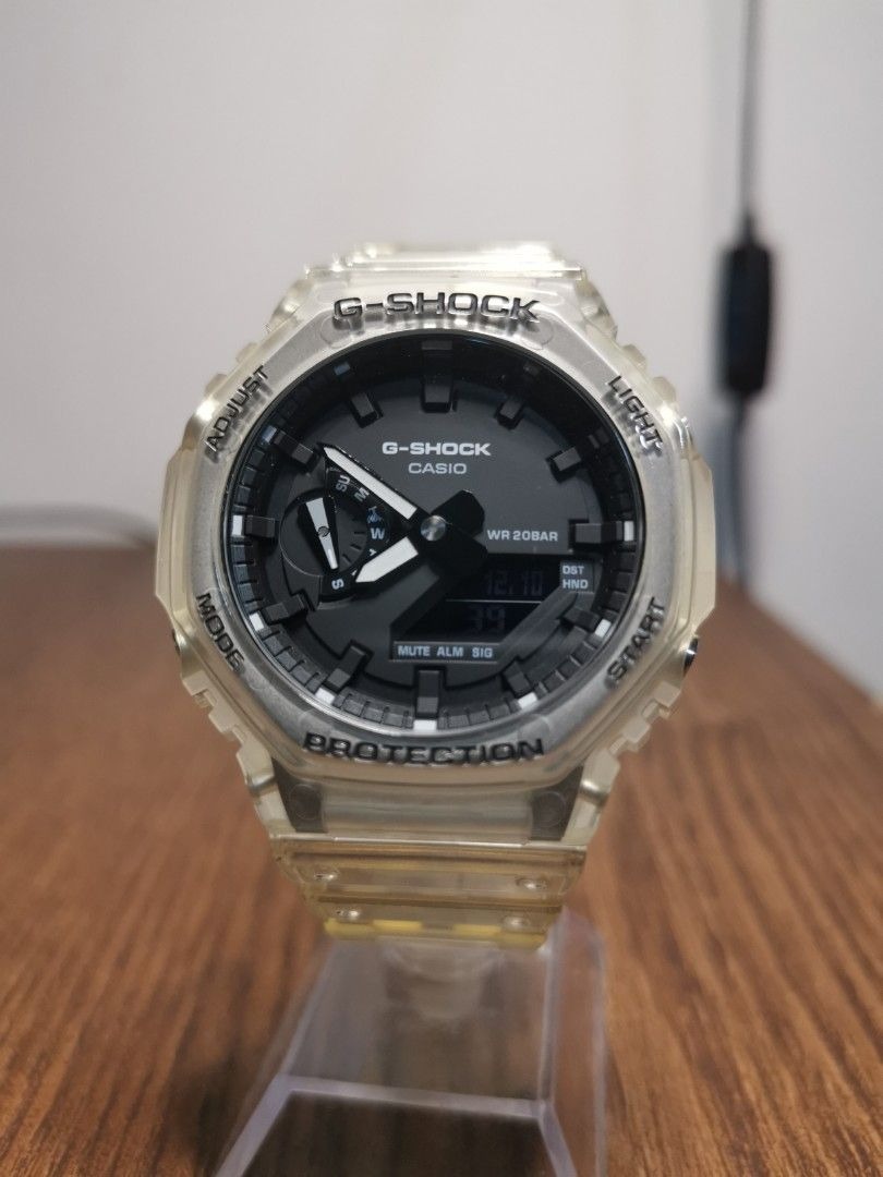 Rarely Worn! Casio G-Shock GA-2100SKE-7A In Full Transparent Bezel And ...