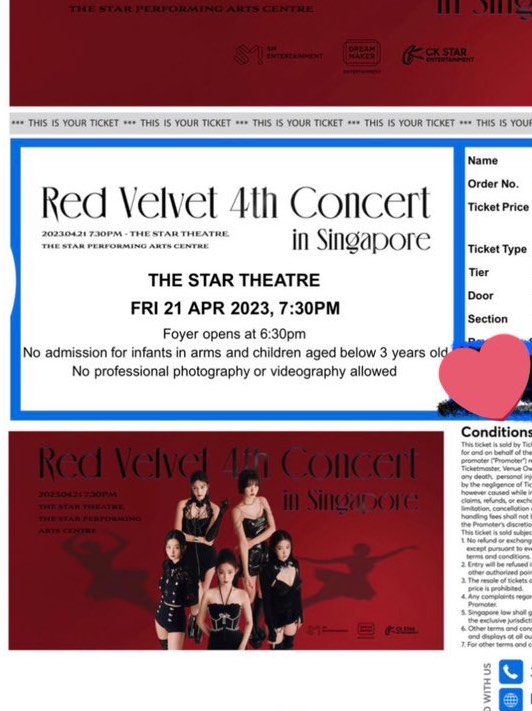 Red Velvet Concert CAT 1, Tickets & Vouchers, Event Tickets on Carousell