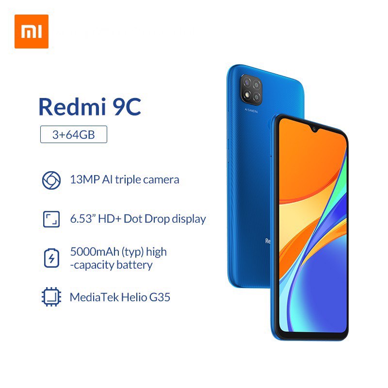 Redmi 9C (3GB + 64GB) [1 Year Warranty by Xiaomi Singapore], Mobile ...