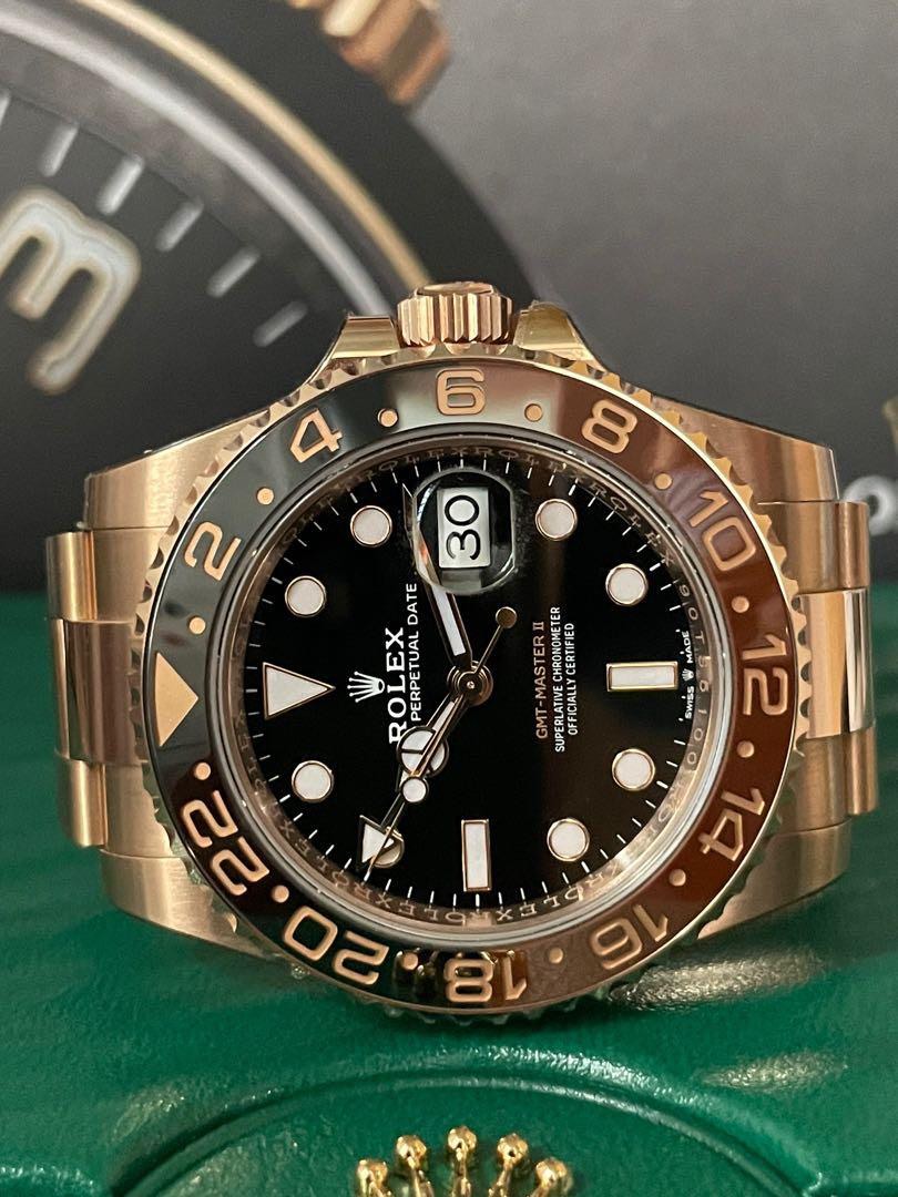 Rolex GMT-Master 2 full everose gold 126715 CHNR GMT MASTER II, Luxury ...