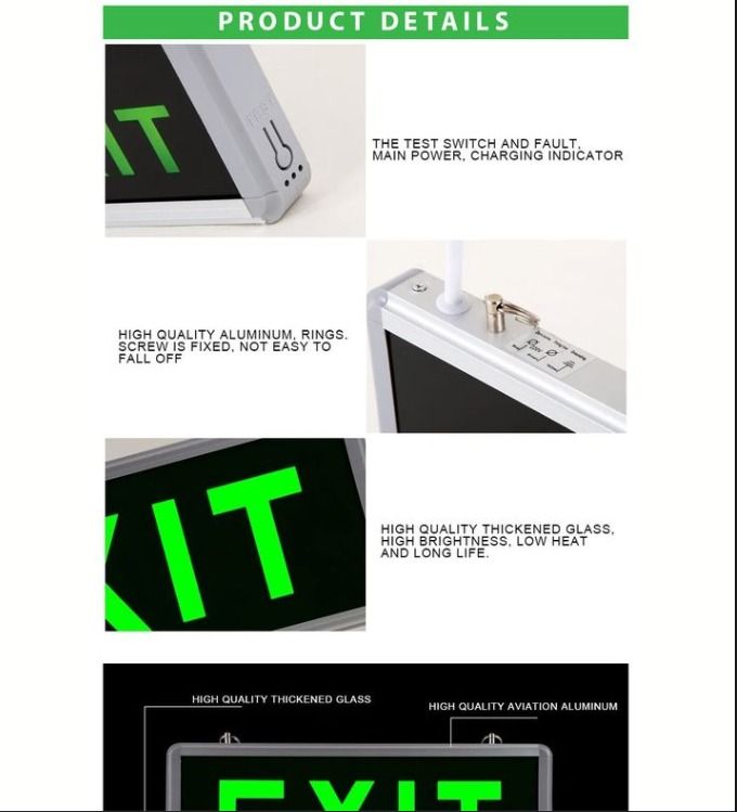 Safety Emergency Light LED Hanging Warning Exit Sign on Carousell
