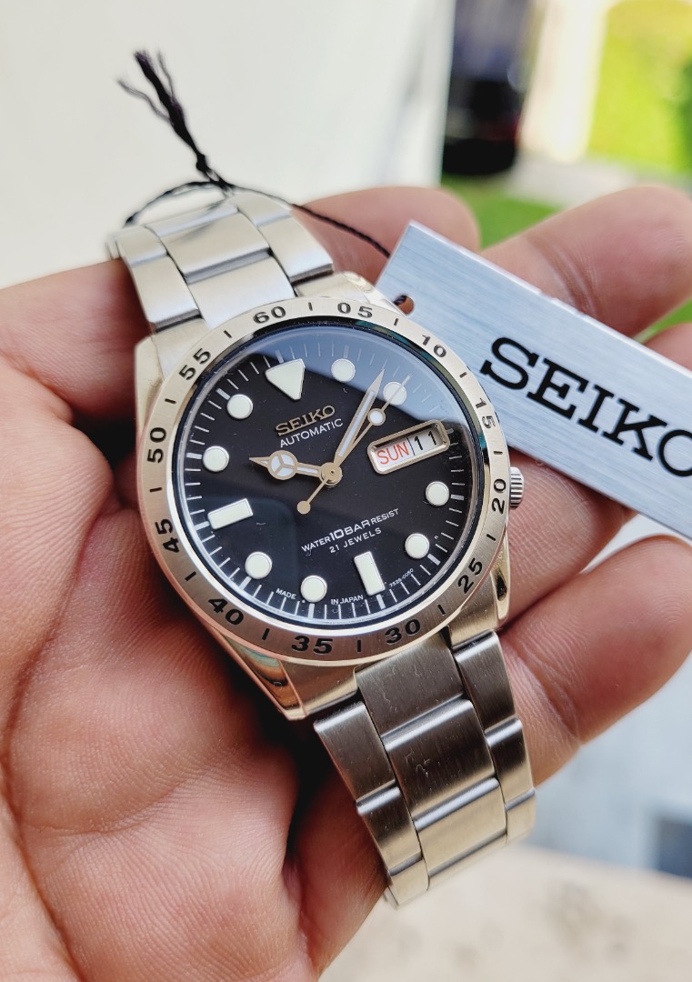 Seiko SNKE01K1 Explorer Black Dial Modded Full Set, Men's Fashion ...