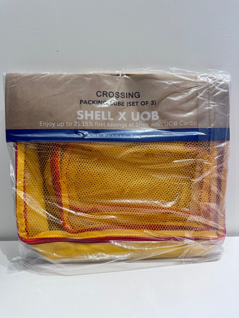 Shell X UOB packing cubes (1 set), Hobbies & Toys, Travel, Travel ...