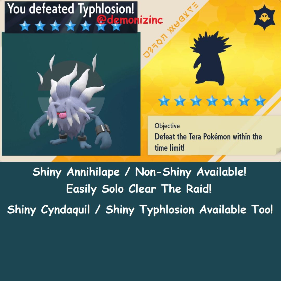 Shiny Annihilape Battle Ready For 7 Star Typhlosion Raid, Video Gaming ...