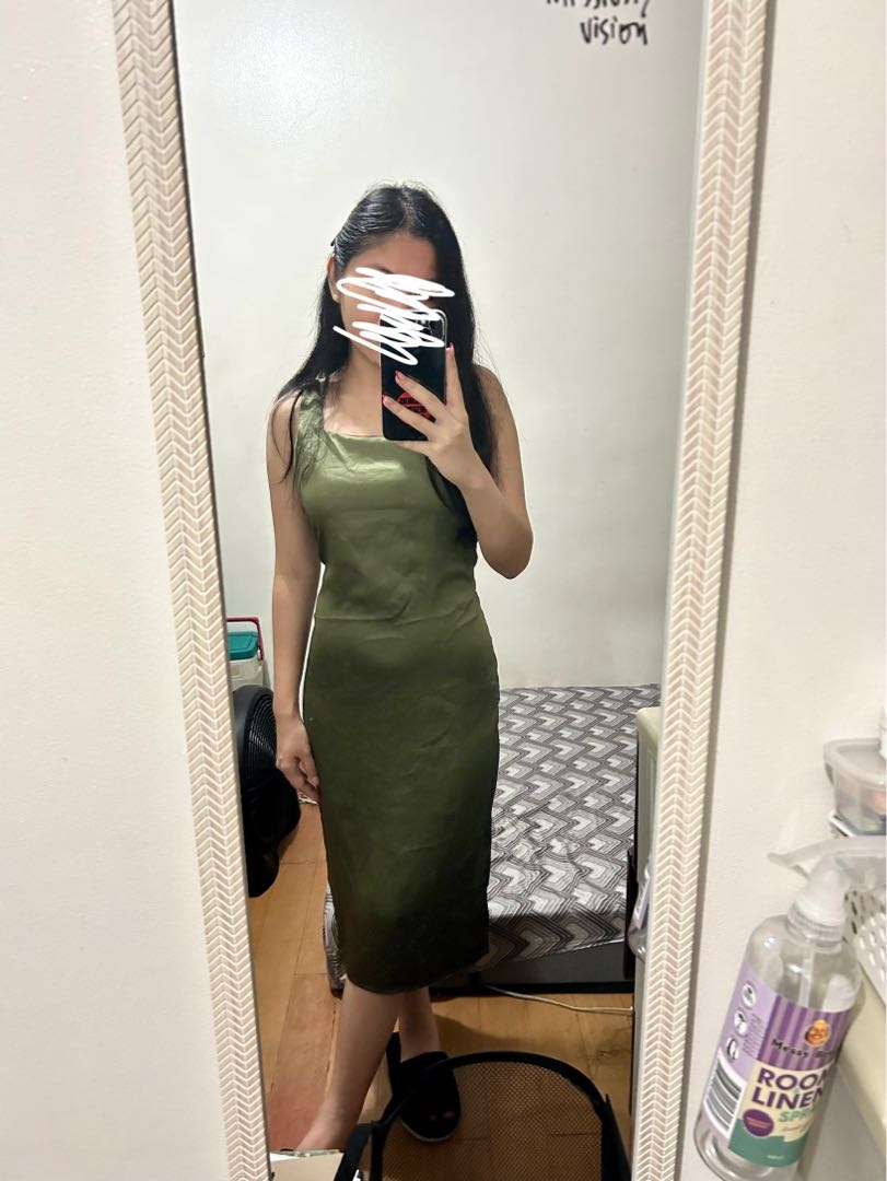 Silk/ satin dress, Women's Fashion, Dresses & Sets, Dresses on Carousell