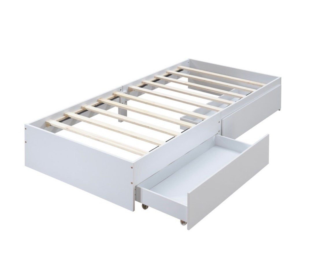Single BedFrame with drawer / storage, Furniture & Home Living, Furniture, Bed Frames ...