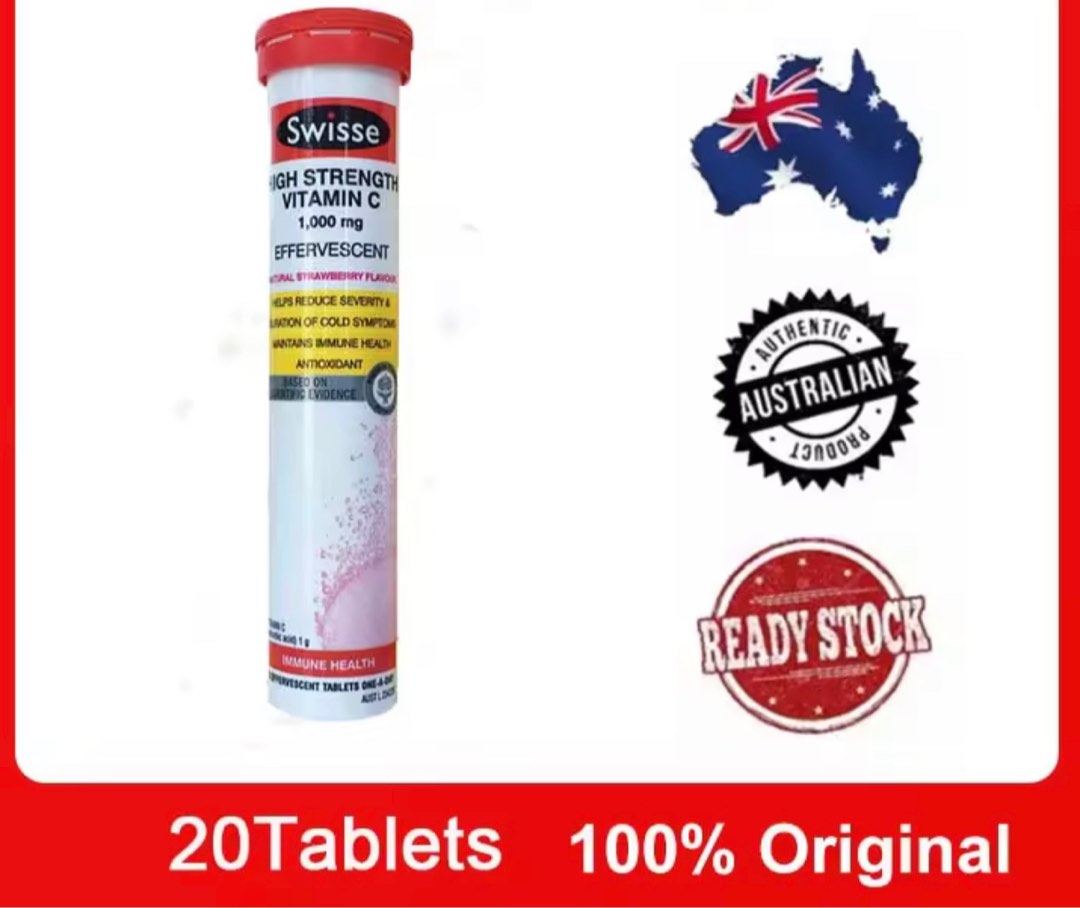 Swisse Ultiboost High Strength Vitamin C Effervescent 1000mg 20 Tablet ...