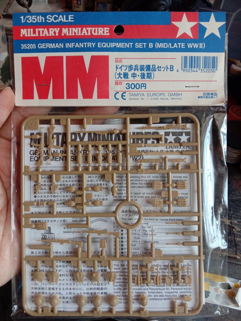 Tamiya 1/35 scale military miniature 35205 German infantry equipment ...