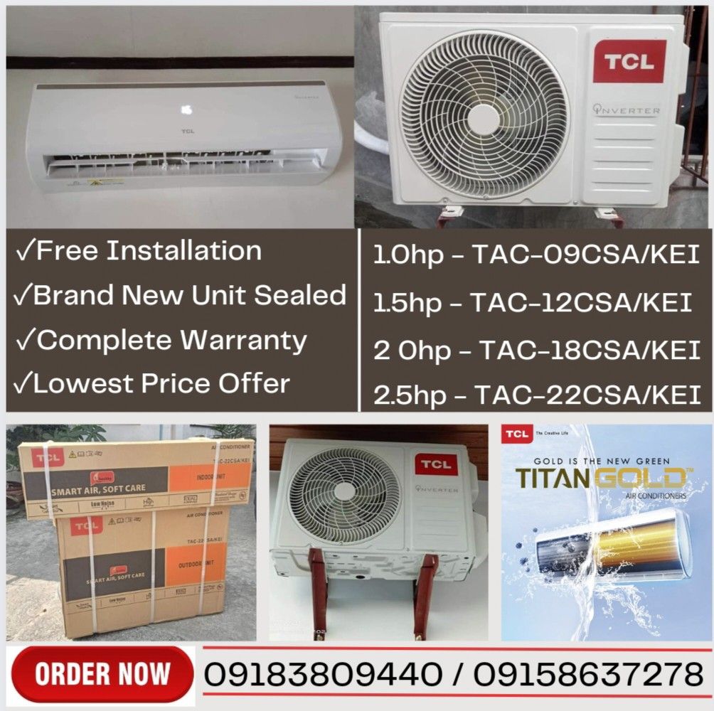 Tcl Titan Gold Inverter Split Type Aircon Tv And Home Appliances Air