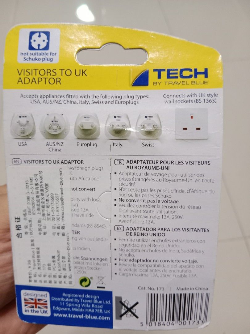 Tech travel adapter, Hobbies & Toys, Travel, Travel Essentials ...