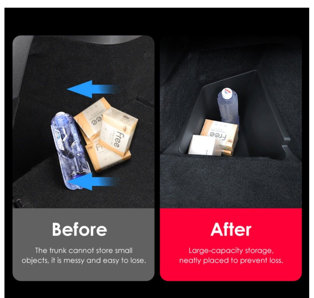 Tesla Model Y 2018 - 2023 Trunk Side Left + Right Storage Box Organizer ...