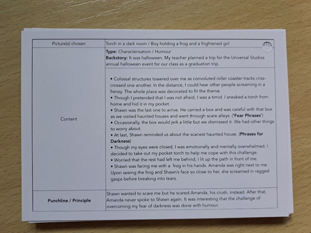 The Alternative Story -P5 Composition Flash Cards, Hobbies & Toys ...