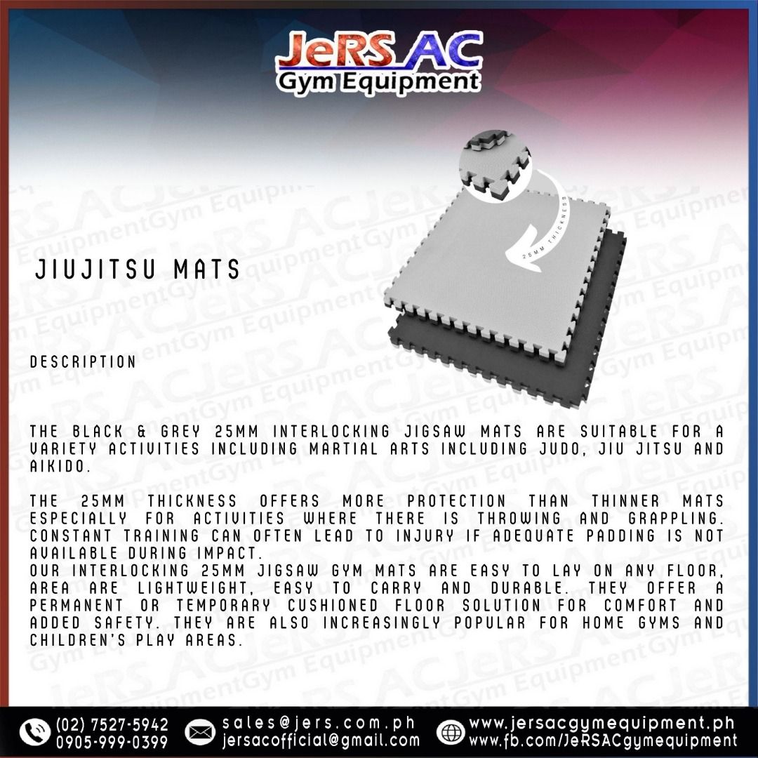 The Black & Grey 25mm Interlocking Jigsaw Mats, Sports Equipment ...